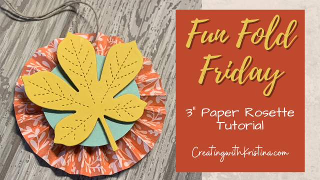 3" Paper Rosette Tutorial - Kristina Rees, CreatingWithKristina.com