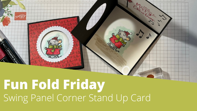 Corner Swing Panel Caroling Mice Card - Kristina Rees ...