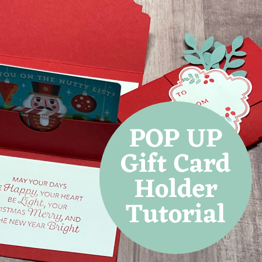POP UP Gift Card Holder - Kristina Rees, CreatingWithKristina.com