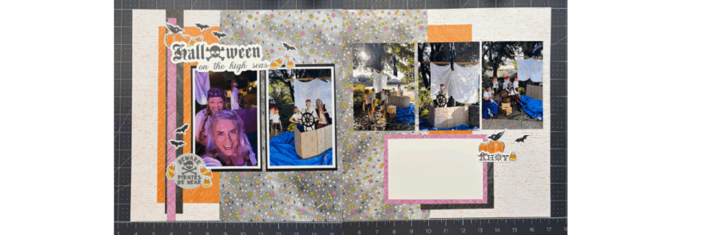 🎃 Easy Pirate Halloween Scrapbook Layout with Photos & Embellishments ...